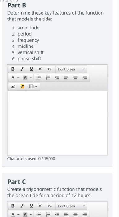 Solved Modeling Ocean Tides In one day, there are two high | Chegg.com