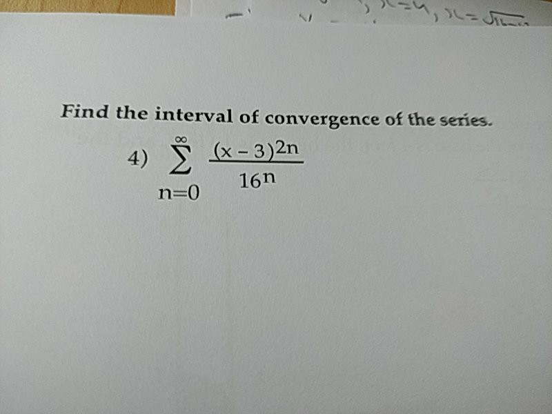 Solved Find the interval of convergence of the series. | Chegg.com