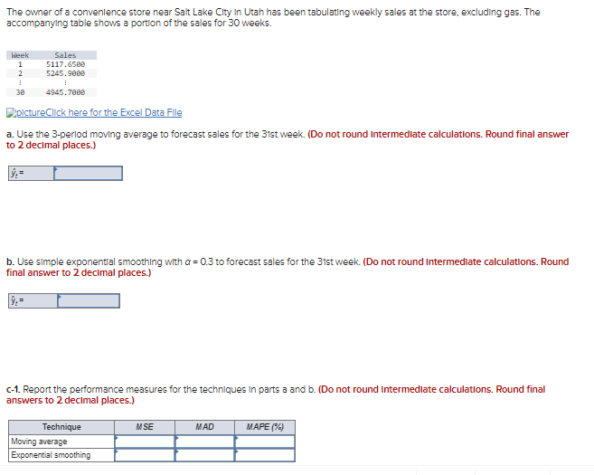 \begin{tabular}{|r|r|} \hline Week & Sales \\ \hline | Chegg.com