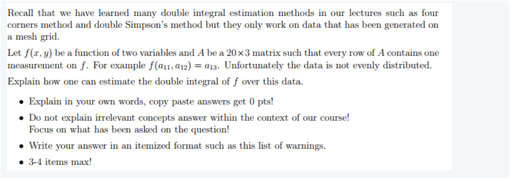 Solved QUESTION:: The answer should be 3-4 different | Chegg.com