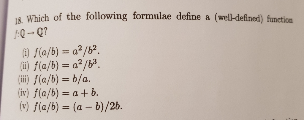 Solved 8. Which of the following formulae define a | Chegg.com