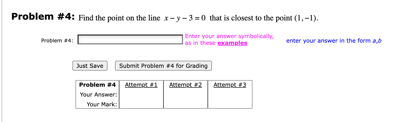 Solved Problem \#4: Find the point on the line x−y−3=0 that | Chegg.com Solved Problem \#4: Find the point on the line x−y−3=0 that | Chegg.com
