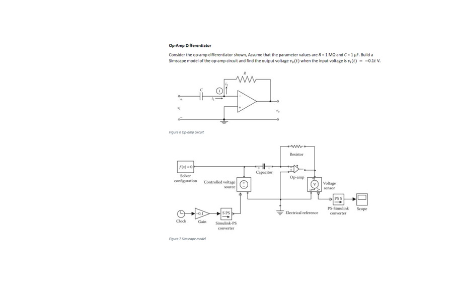 Solved Op-Amp Differentiator Consider the op-amp | Chegg.com