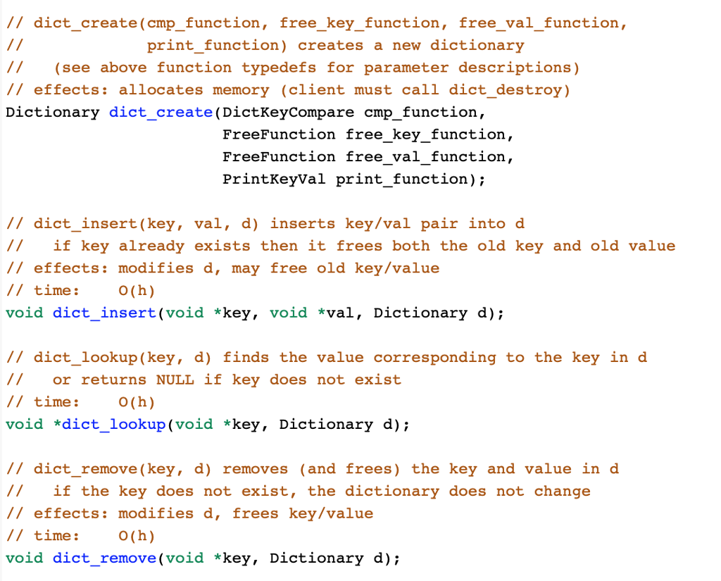For this question, you must complete the Dictionary | Chegg.com