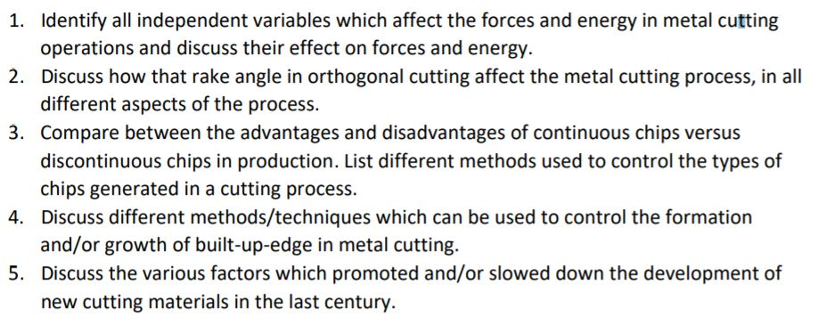 Solved 1. Identify all independent variables which affect | Chegg.com