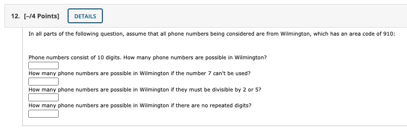 Solved 12. [-14 Points] DETAILS In all parts of the | Chegg.com