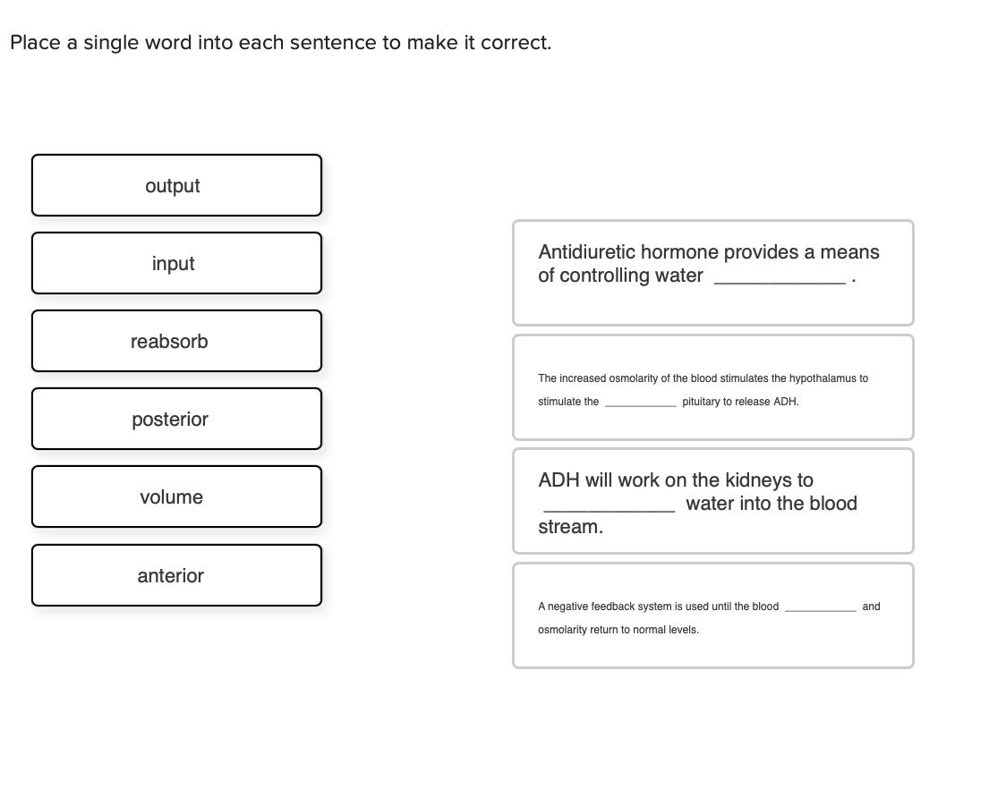 Solved Place a single word into each sentence to make it | Chegg.com