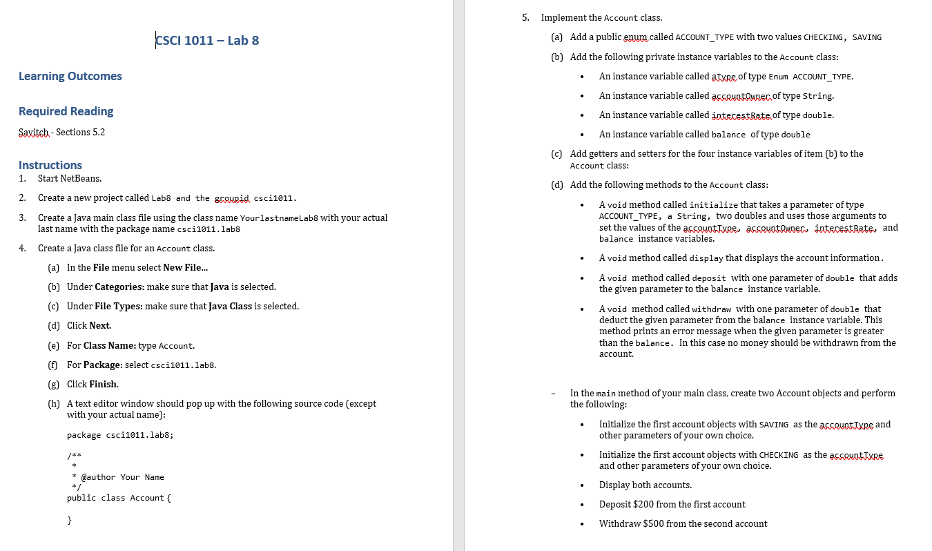 Solved Csci 1011 Lab 8 Learning Outcomes Required Reading 