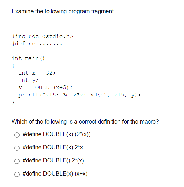 Solved Examine the following program fragment. #include | Chegg.com
