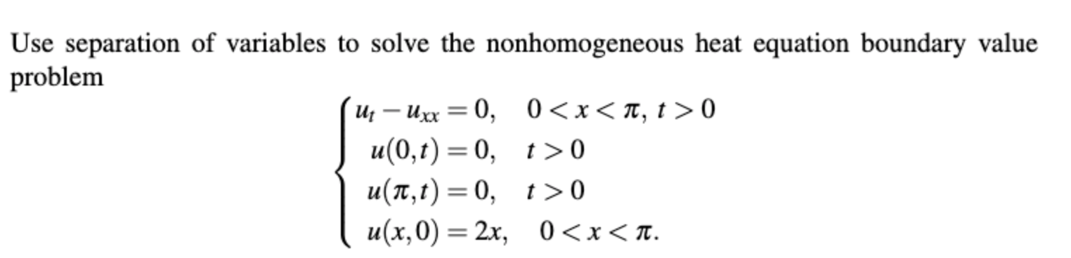 Use separation of variables to solve the | Chegg.com