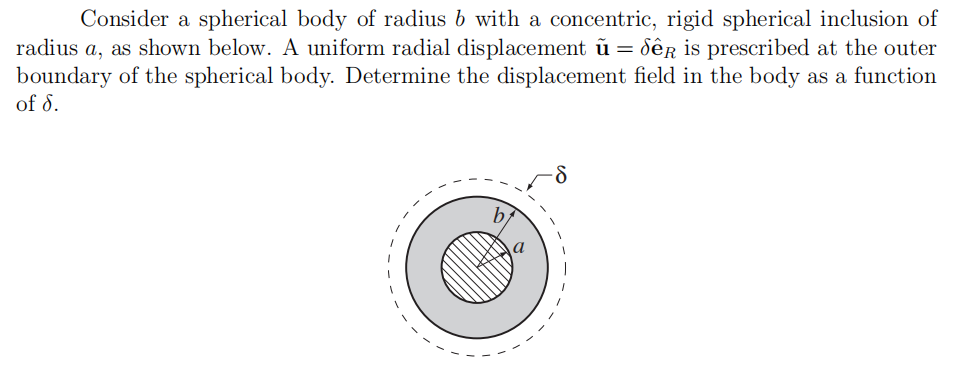 Solved Consider a spherical body of radius b with a | Chegg.com