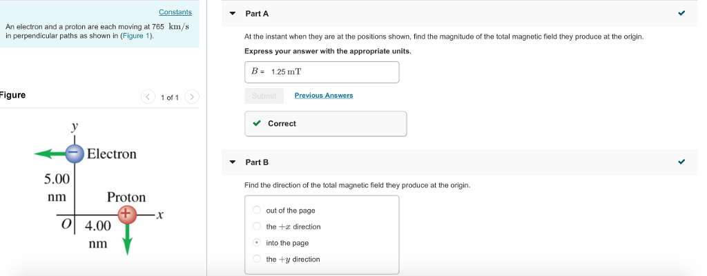 Solved Part A An electron and a proton are each moving at | Chegg.com