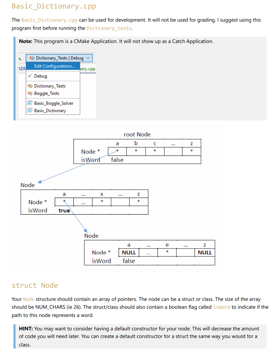 Part A: Dictionary To store the words in this | Chegg.com