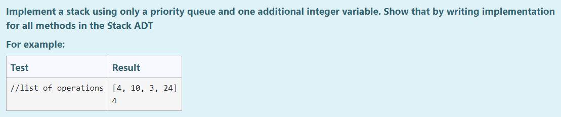 Solved ** JAVA *** public class StackByPQ | Chegg.com