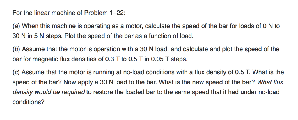 Solved For the linear machine of Problem 1-22 (a) When this | Chegg.com