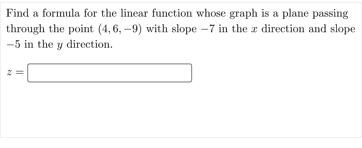 Solved Find a formula for the linear function whose graph is | Chegg.com