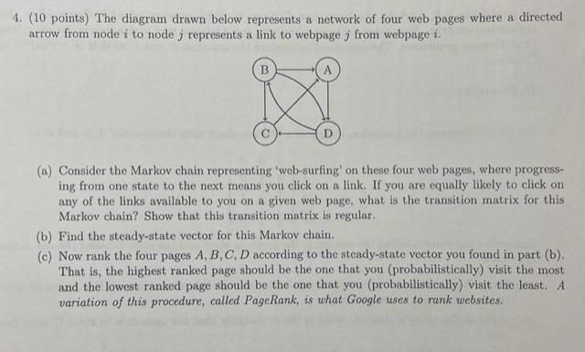 Solved 4. ( 10 points) The diagram drawn below represents a | Chegg.com