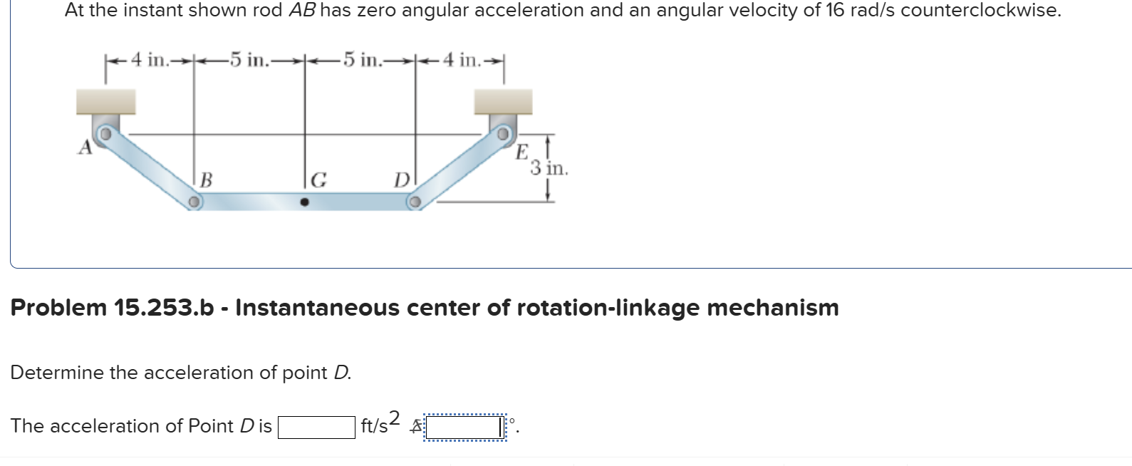 Solved Problem 15.253.b - Instantaneous center of | Chegg.com