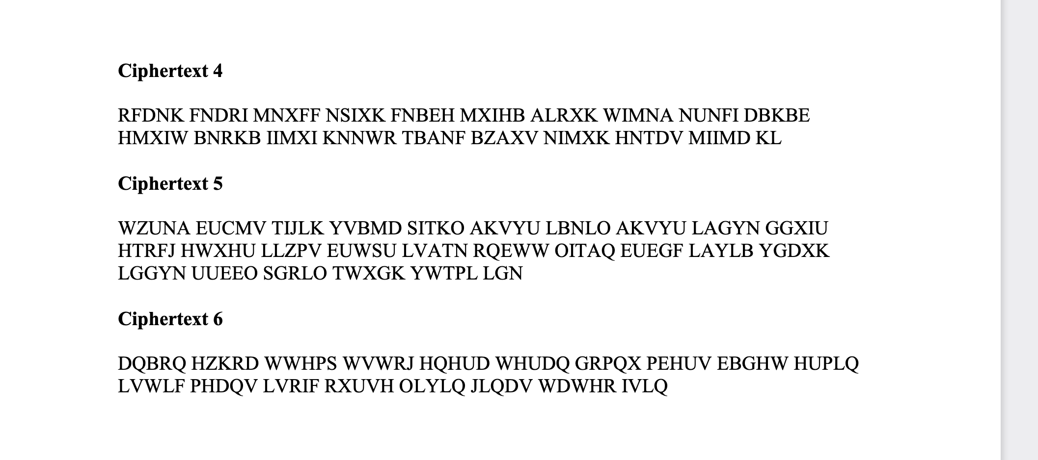 Solved 3. RECOGNIZING & BREAKING CIPHERS FOR DIFFERENT TEXTS | Chegg.com