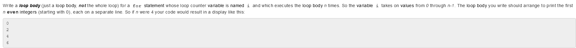 Solved Write a loop body (just a loop body, not the whole | Chegg.com