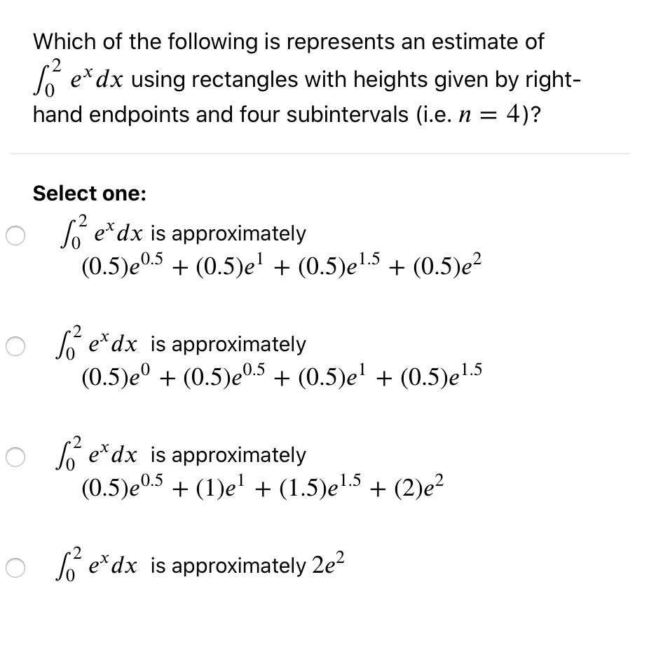 Solved Which of the following is represents an estimate of | Chegg.com