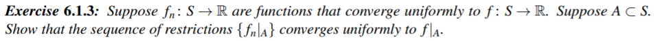 Solved Exercise 6.1.3: Suppose fn: S+R are functions that | Chegg.com