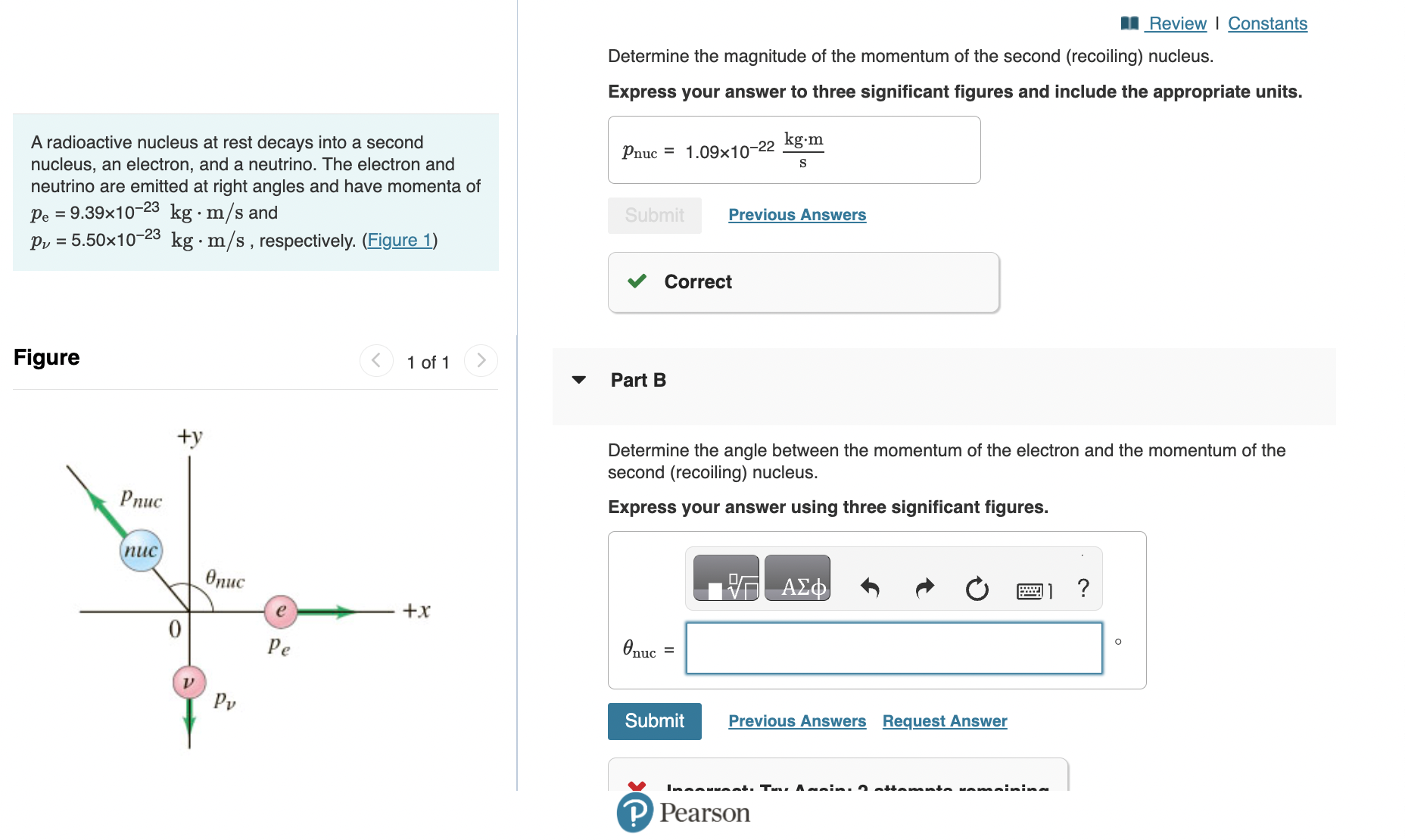 Solved Determine the magnitude of the momentum of the second | Chegg.com