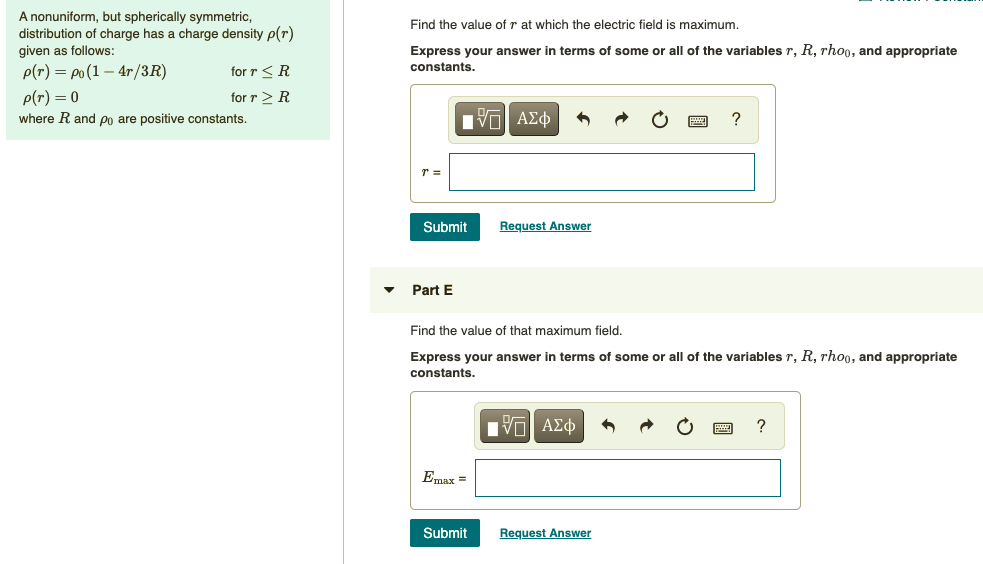 Solved Review | Constants Part A A nonuniform, but | Chegg.com