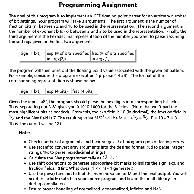 Programming Assignment The goal of this program is to | Chegg.com