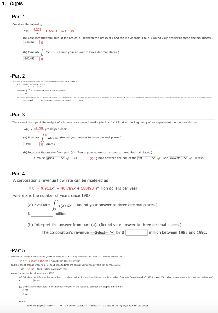 Solved Part 2 Part B Says Interpret The Answer From Part