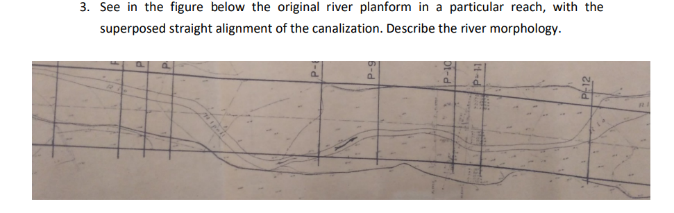 Solved 3. See in the figure below the original river | Chegg.com