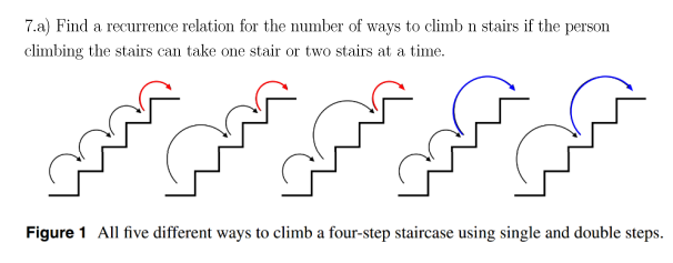 Solved 7.a) Find a recurrence relation for the number of | Chegg.com