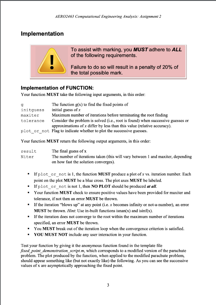 AERO2463 Computational Engineering Analysis: | Chegg.com