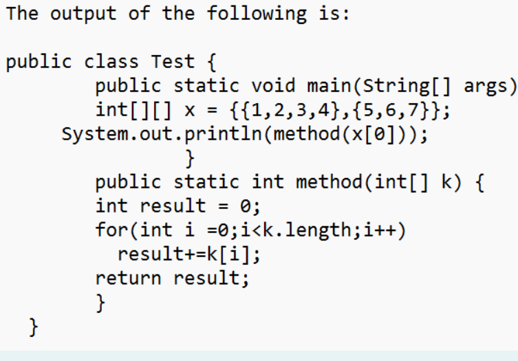 Solved The output of the following is:public class Test | Chegg.com