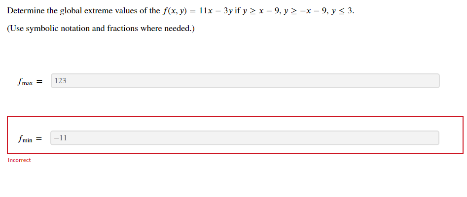 Solved Determine the global extreme values of the | Chegg.com