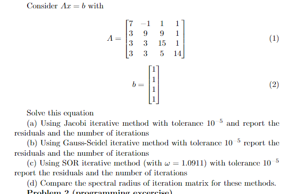 Solved Consider Ax=b with | Chegg.com