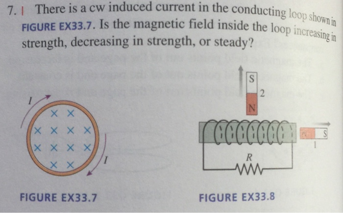 Solved There is a cw induced current in the conducting loop | Chegg.com