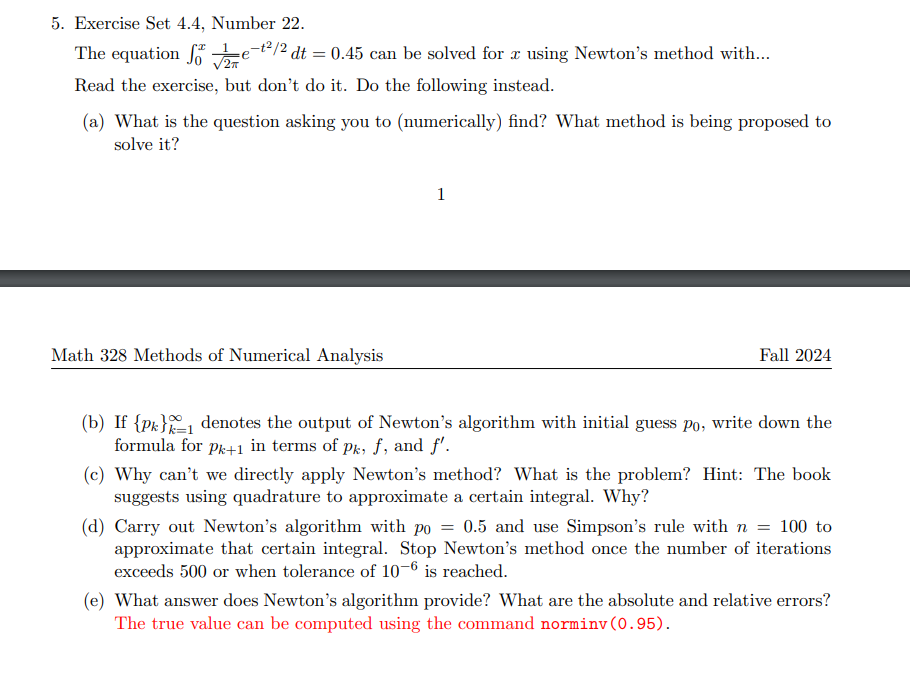 Solved solve the programming part using matlabExercise Set | Chegg.com