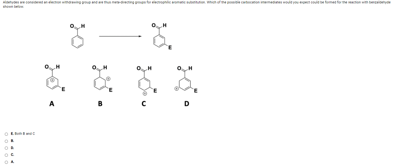 Solved Aldehydes are considered an electron withdrawing | Chegg.com