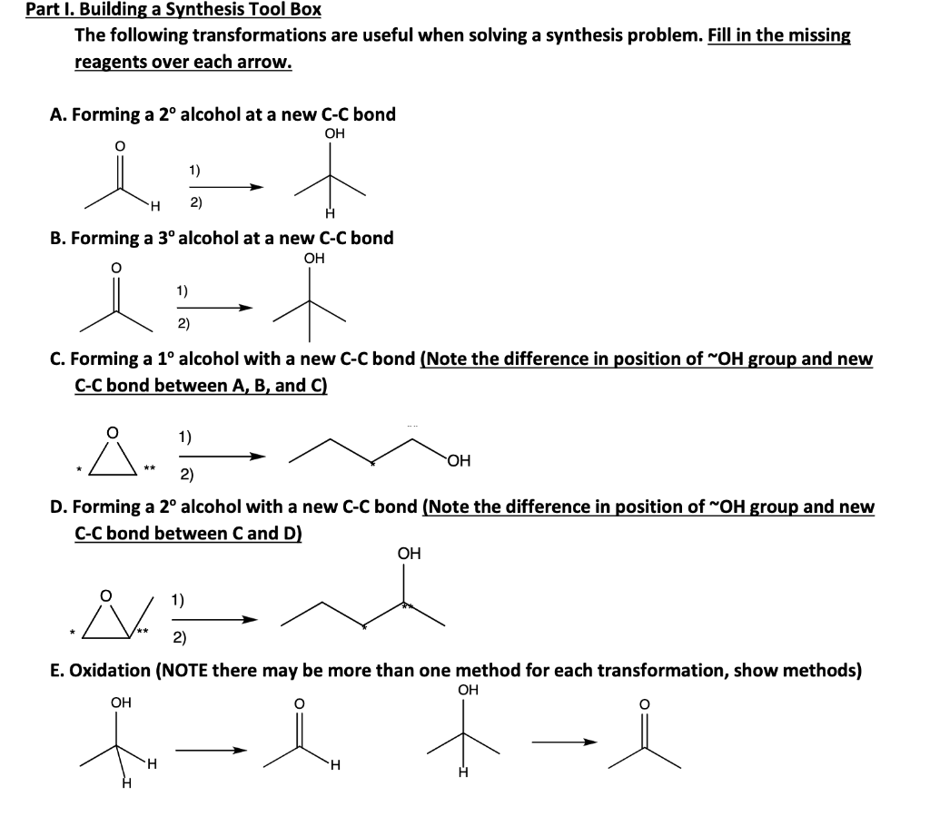 Solved Part I. Building a Synthesis Tool Box The following | Chegg.com