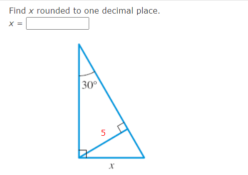 Solved Find \\( x \\) rounded to one decimal place. | Chegg.com