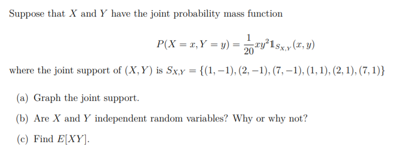 Solved Suppose that X and Y have the joint probability mass | Chegg.com