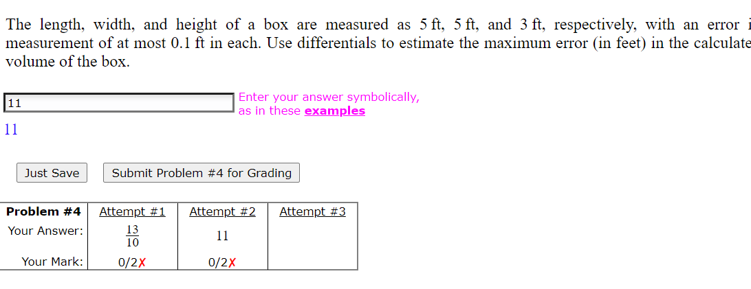 Solved The length, width, and height of a box are measured | Chegg.com