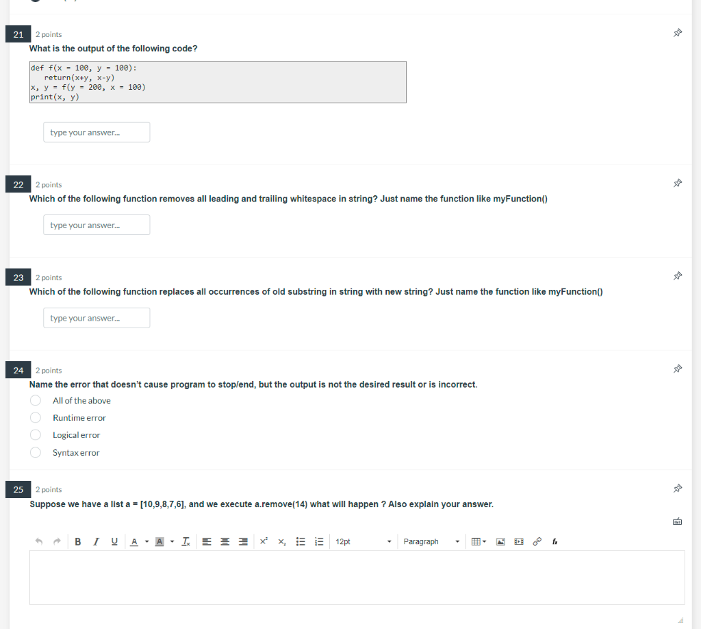 Solved What is the output of the following code? def | Chegg.com