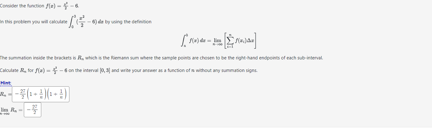 Solved Consider the function f(x)=x22-6In this problem you | Chegg.com