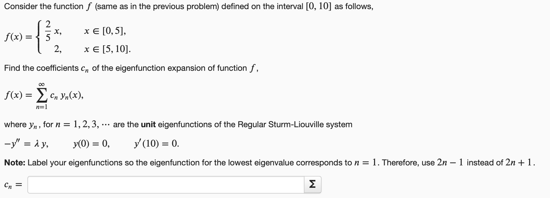 Solved Consider the function f defined on the interval | Chegg.com