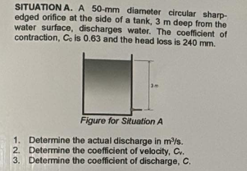Solved SITUATIONA. A \( 50-\mathrm{mm} \) ﻿diameter circular | Chegg.com