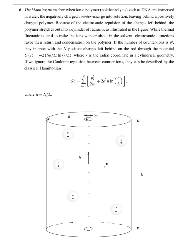 6. The Manning transition: when ionic polymer | Chegg.com