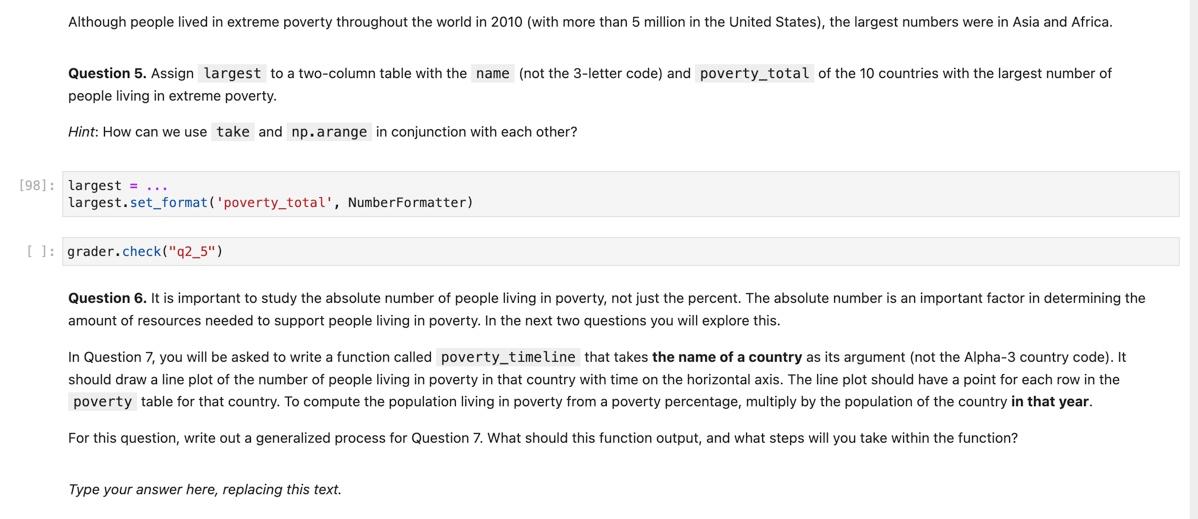 Solved Question 2. Using both latest_poverty and population, | Chegg.com