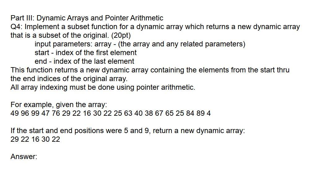 Solved Part I: Classes and Dynamic Memory. (20pt) Q1: | Chegg.com